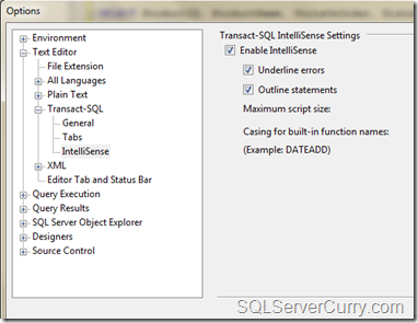 Intellisense does not work in SQL Server 2008